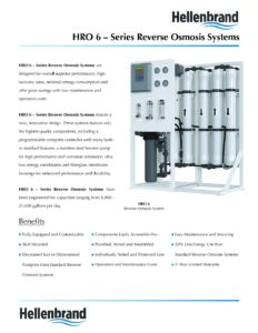 HRO 6 Brochure and Specs - Hellenbrand